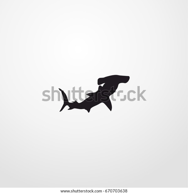 Hammerhead Shark Icon Vector Sign Symbol Stock Vector (Royalty Free ...