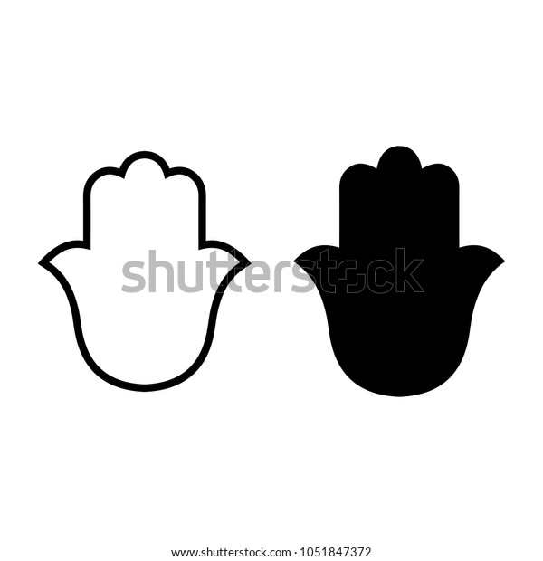 Hamsa Hand Hand Fatima Amulet Symbol Stock Vector (Royalty Free ...