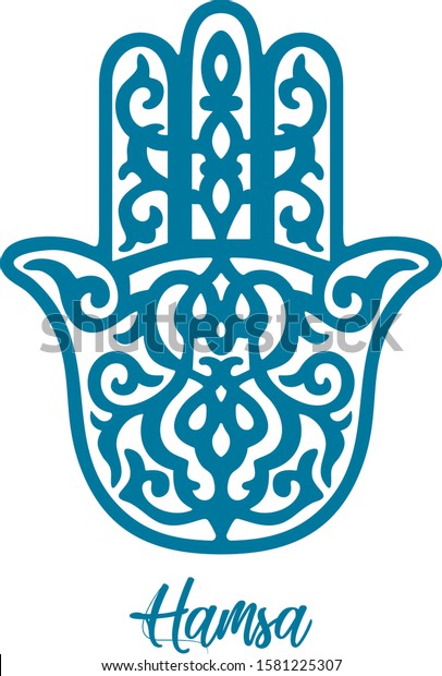Hamsa Hand Fatima Vector Illustration Stock Vector (Royalty Free ...