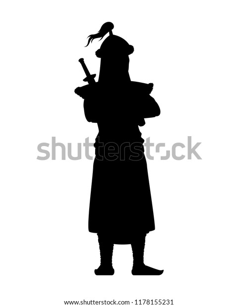Han Warrior His Weapon Isolated Vector Stock Vector (Royalty Free ...