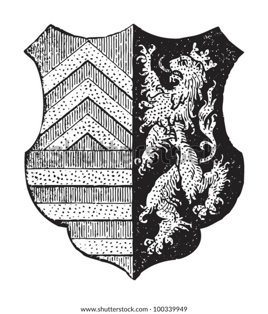 Hanau Coat Arms Town Germany Vintage Stock Vector (Royalty Free) 100339949
