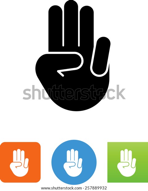 Hand 3 Fingers Icon Stock Vector (Royalty Free) 257889932 | Shutterstock