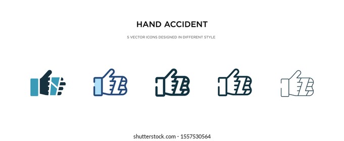 Hand Accident Icon Different Style Vector Stock Vector (Royalty Free ...
