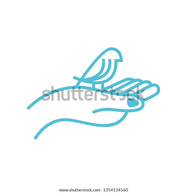 Hand Bird Logo Design Ideas Stock Vector (Royalty Free) 1354134560 ...