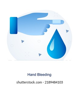 Hand Bleeding Injury Icon Concept Stock Vector (Royalty Free ...