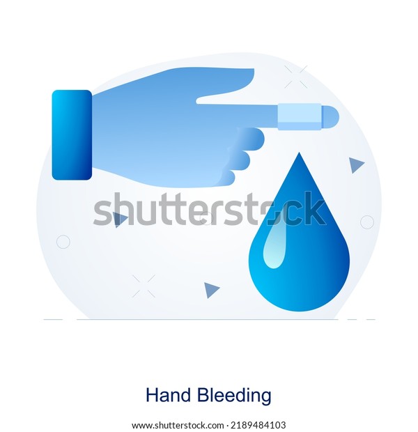 Hand Bleeding Injury Icon Concept Stock Vector (Royalty Free ...
