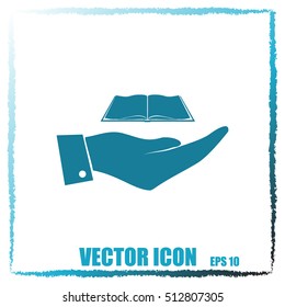 Hand Book Icon Stock Vector (Royalty Free) 567487675 | Shutterstock