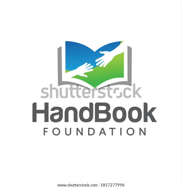 Hand Book Logo Design Vector Stock Stock Vector (Royalty Free ...