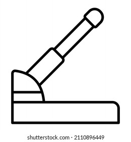 Hand Brake Vector Outline Icon Isolated Stock Vector (Royalty Free ...