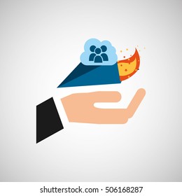 Hand Business Team Work Down Vector Stock Vector (Royalty Free ...