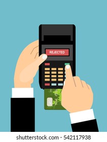 Hand Businessmen Enters Pin Code Bank Stock Vector (Royalty Free ...