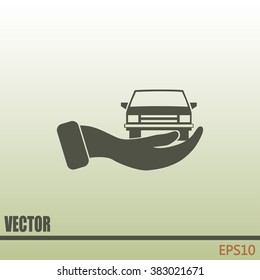Hand Car Vector Icon Stock Vector (Royalty Free) 286978010 | Shutterstock