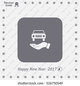 Hand Car Vector Icon Stock Vector (Royalty Free) 526750549 | Shutterstock