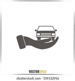 Hand Car Vector Icon Stock Vector (Royalty Free) 539132956 | Shutterstock