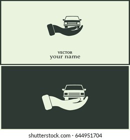 Hand Car Vector Icon Stock Vector (Royalty Free) 644951704 | Shutterstock