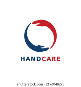 Hand Care Logo Design Help Charity Stock Vector (Royalty Free ...