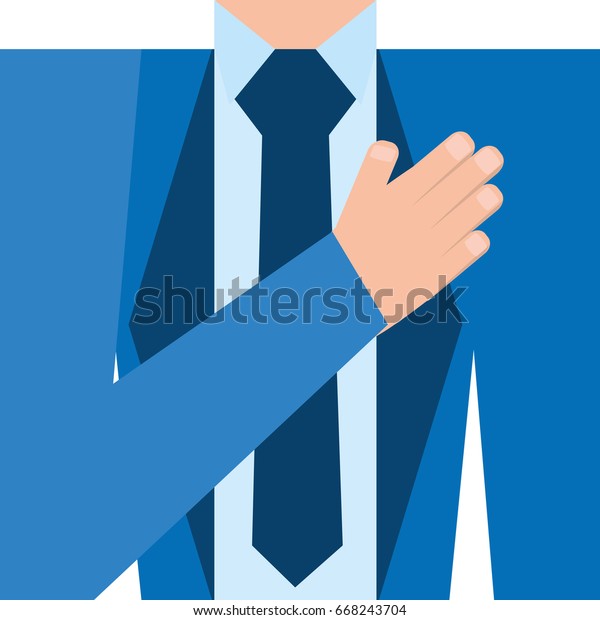 Hand Chest Symbol Stock Vector (Royalty Free) 668243704