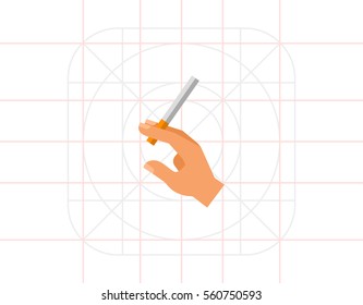 Hand Cigarette Icon Stock Vector (Royalty Free) 560750593 | Shutterstock