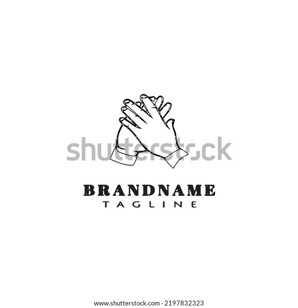 Hand Clapping Logo Cartoon Icon Design Stock Vector (Royalty Free ...