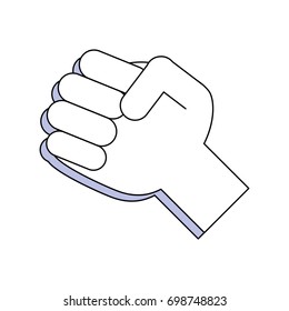 Hand Clenched Symbol Stock Vector (Royalty Free) 698748823 | Shutterstock