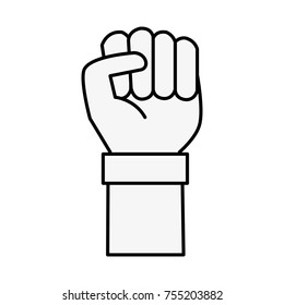 Hand Clenched Symbol Stock Vector (Royalty Free) 755203882 | Shutterstock