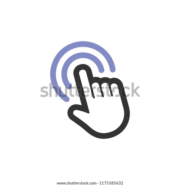 Hand Click Finger Clicking Mouse Pointer Stock Vector (Royalty Free ...