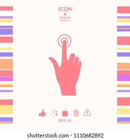 Hand Click Icon Stock Vector (Royalty Free) 1110682892 | Shutterstock