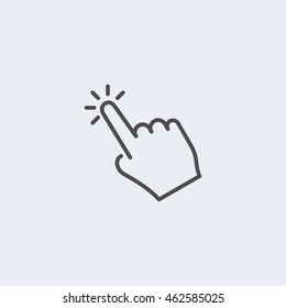 Hand Click Icon Set Hands Clicking Stock Vector (Royalty Free ...