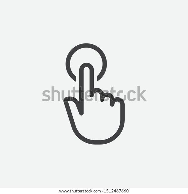 Hand Click Icon Finger Clicking Icon Stock Vector (Royalty Free ...