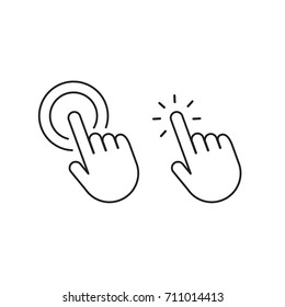 Hand Click Icons Stock Vector (Royalty Free) 711014413 | Shutterstock