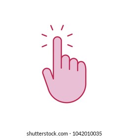 Vektor Stok Red Hand Middle Finger Icon Concept (Tanpa Royalti ...