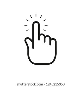 Icon Vector Select Press Finger Presshand Stock Vector (Royalty Free ...