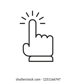 Hand Clicking Icon Stock Vector (Royalty Free) 1251166747 | Shutterstock
