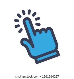 Hand Clicking Icon Stock Vector (Royalty Free) 1261364287 | Shutterstock