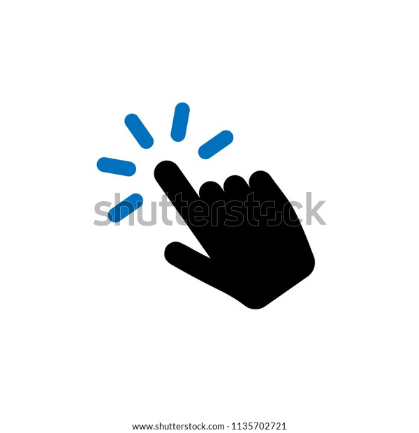 Hand Clicking Icon Stock Vector (Royalty Free) 1135702721 | Shutterstock