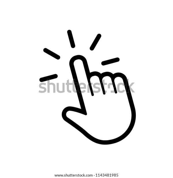 Hand Clicking Icon Stock Vector (Royalty Free) 1143481985