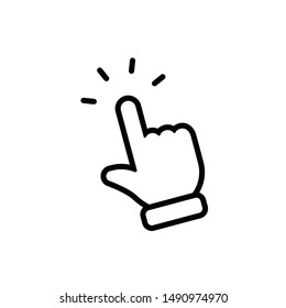 Hand Clicking Icon Finger Cursor Vector Stock Vector (Royalty Free ...