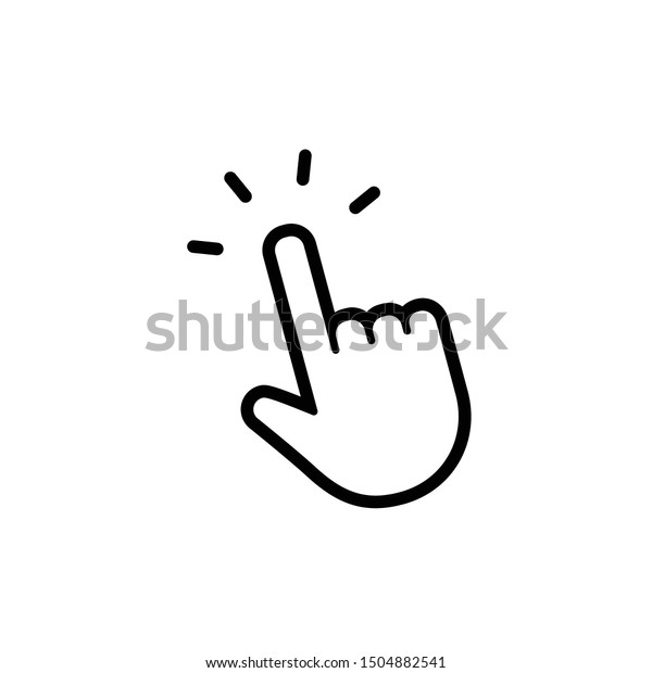 Hand Clicking Icon Finger Cursor Vector Stock Vector (Royalty Free ...