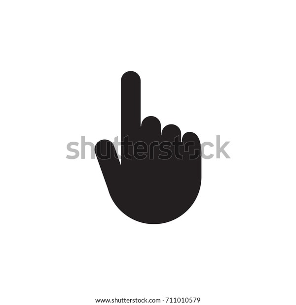 Hand Clicking Icon Finger Vector Isolated Stock Vector (Royalty Free ...