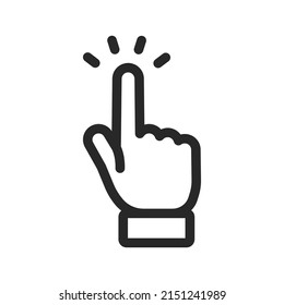 Hand Clicking Icon Pictogram Vector Finger Stock Vector (Royalty Free ...