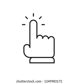 Hand Clicking Vector Icon Stock Vector (Royalty Free) 1249983172 ...