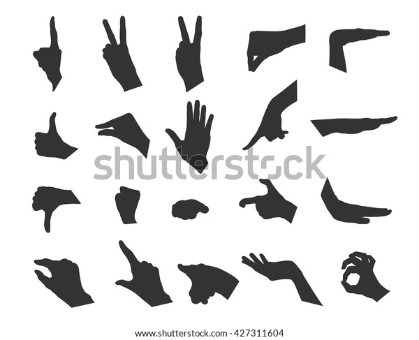 Hand Collection Vector Illustration Set 20: vector de stock (libre de ...