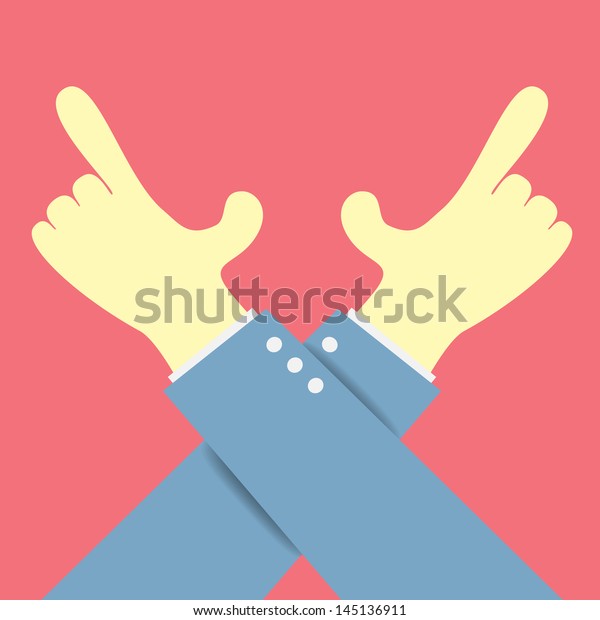 Hand Cross Pointing Stock Vector (Royalty Free) 145136911 | Shutterstock