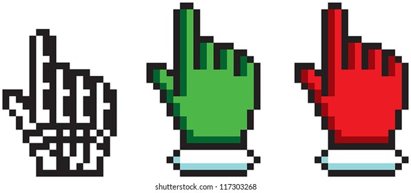 Hand Cursor Holiday Set Set 3 Stock Vector (Royalty Free) 117303268 ...