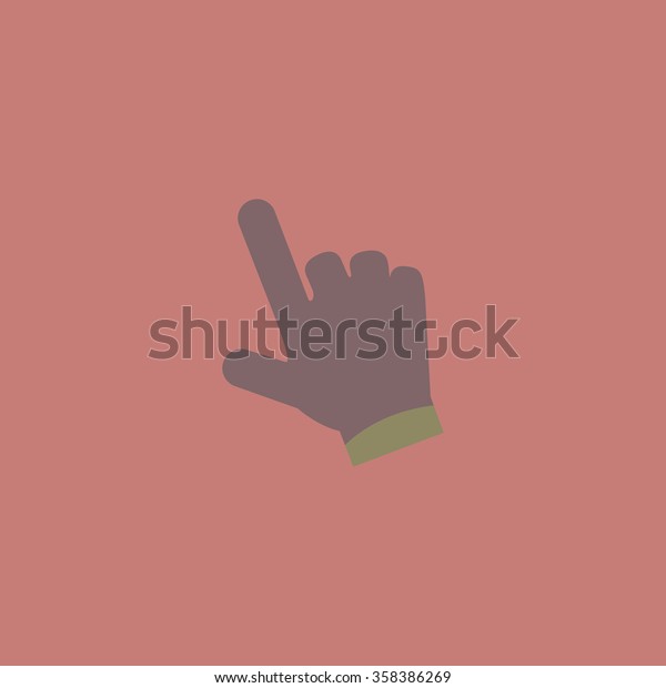 Hand Cursor Retro Dim Color Vector Stock Vector (Royalty Free ...