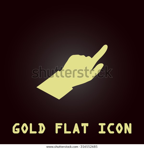 Hand Cursors Gold Flat Vector Icon Stock Vector (Royalty Free) 316552685 | Shutterstock
