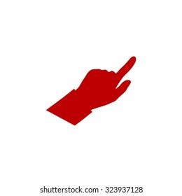 Hand Cursors Red Flat Icon Vector Stock Vector (Royalty Free) 323937128 ...