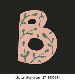 Hand Dawn Vector Letter B Isolated Stock Vector (Royalty Free ...