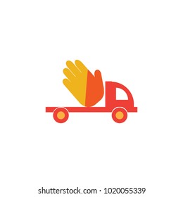 Hand Delivery Logo Icon Design Stock Vector (Royalty Free) 1020055339 ...