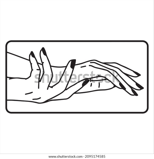 Hand Design Vector Illustration Swiping Stock Vector (Royalty Free ...